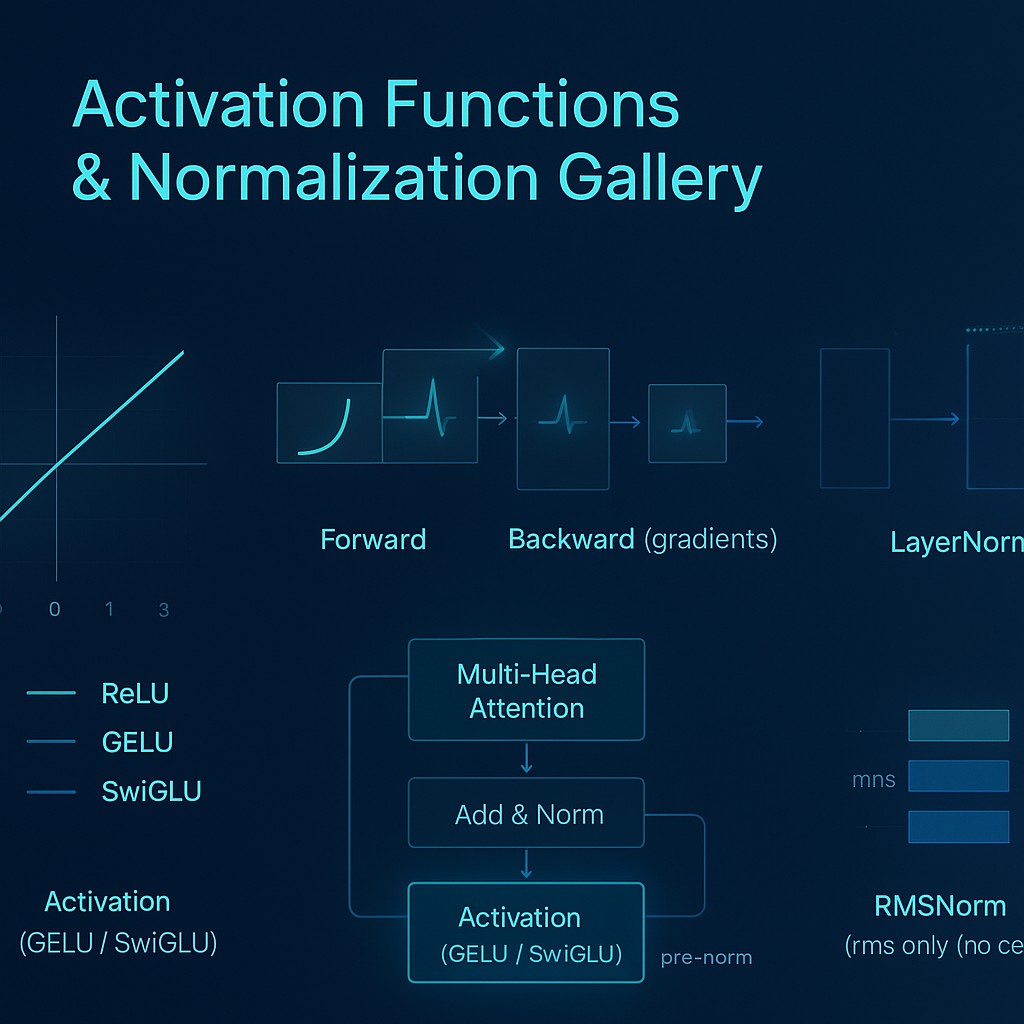 Activation Functions & Normalization Gallery | Simulations4All