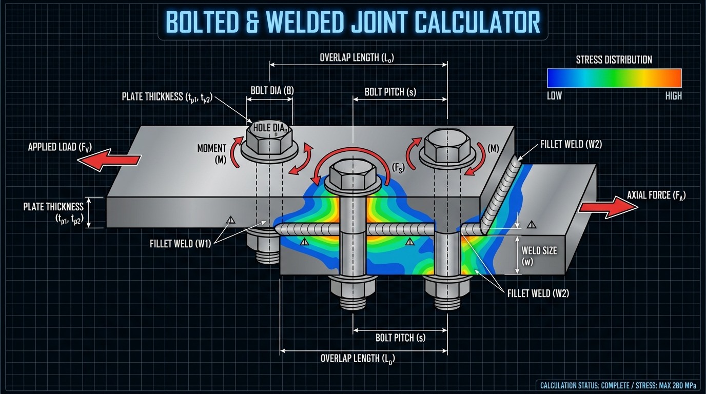 Free Bolted & Welded Joint Calculator - Structural Connection Design ...