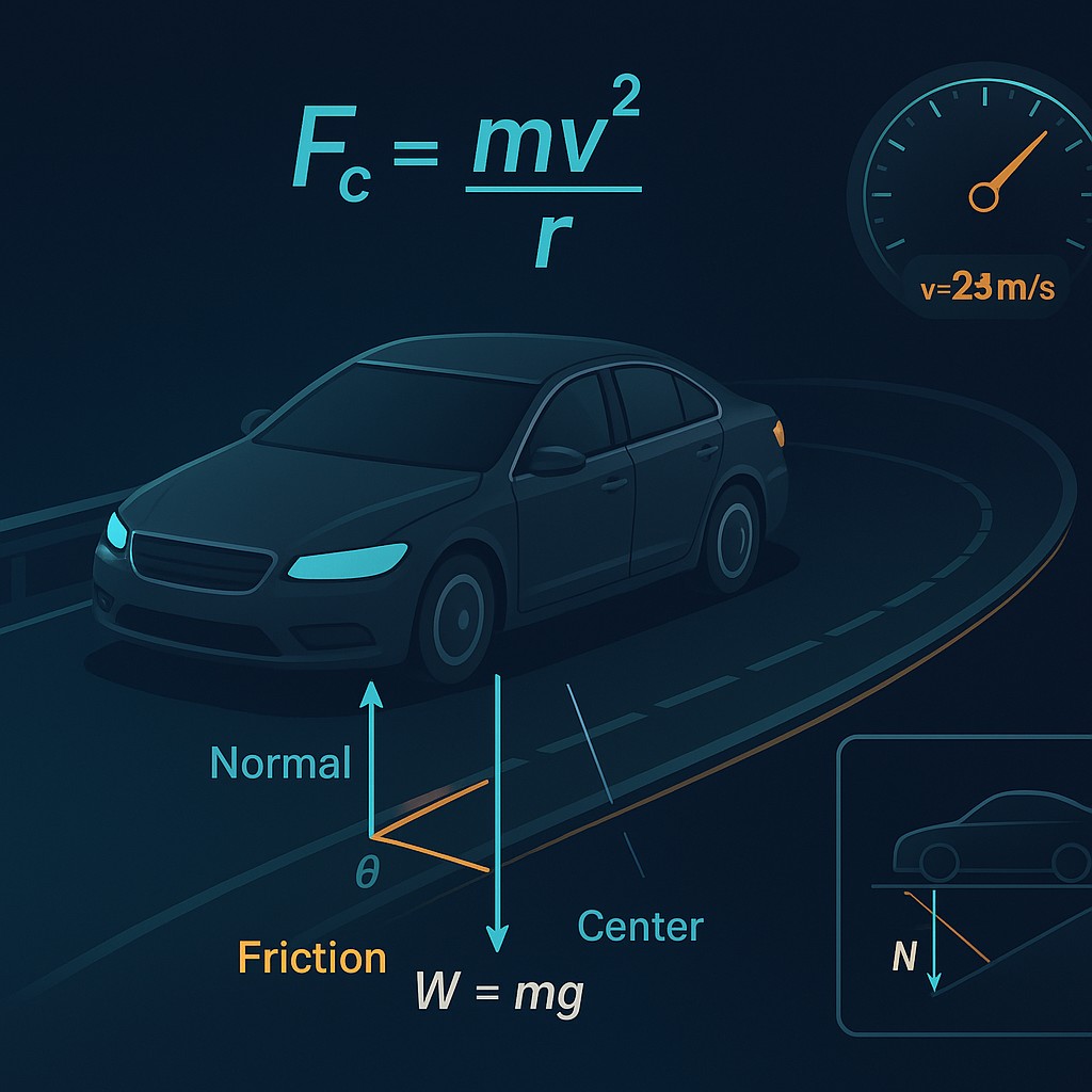 Free Centripetal Force & Banked Curves Simulator | Simulations4All