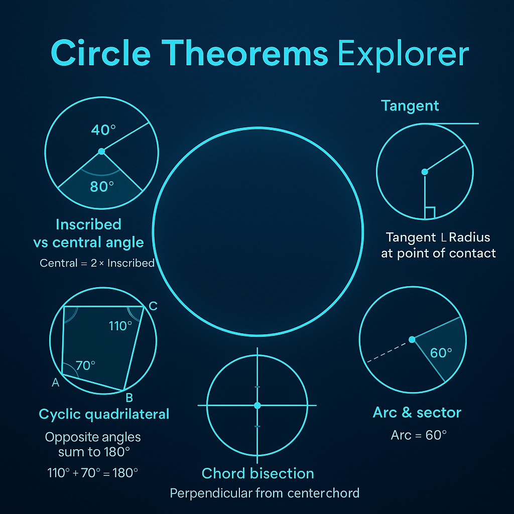 Free Circle Theorems Explorer | Simulations4All