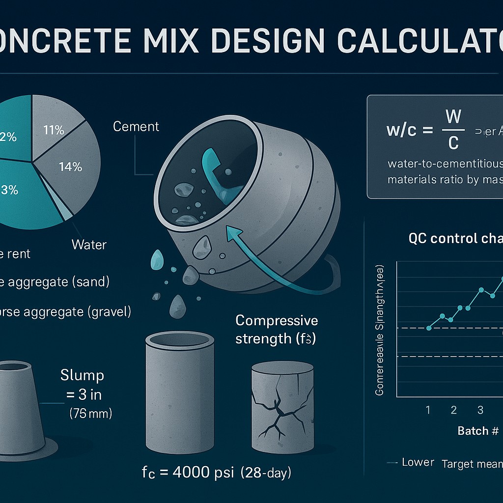 Free Concrete Mix Design Calculator | Simulations4All