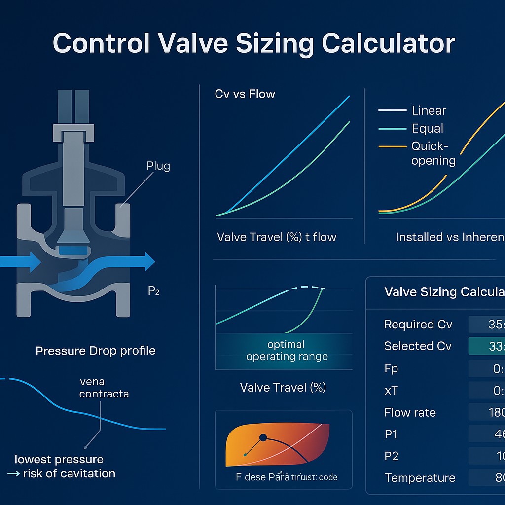 Free Control Valve Sizing Calculator: ISA/IEC Cv & Kv Computation ...