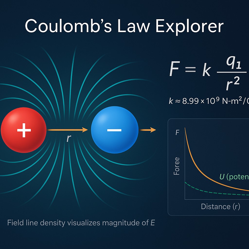 Free Coulomb's Law Explorer: Interactive Electric Force & Charge ...