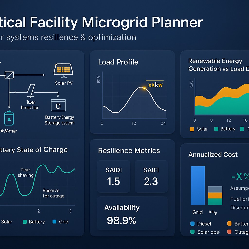 Free Critical Facility Microgrid Planner: Size Solar, Battery ...