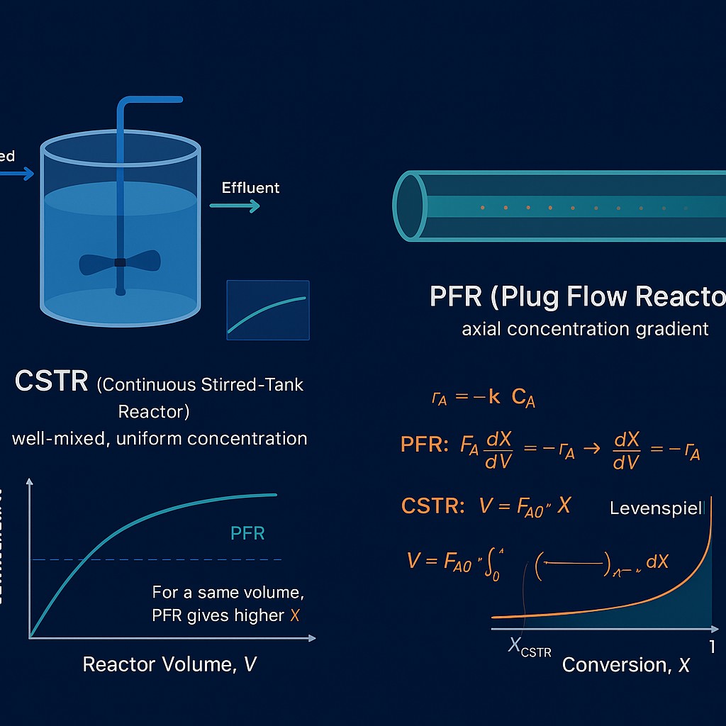 Free CSTR vs PFR Reactor Comparison Simulator | Simulations4All