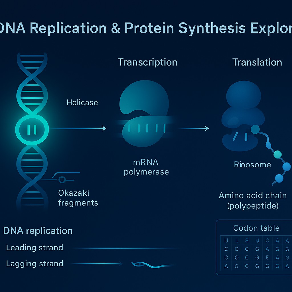 Free DNA Replication and Protein Synthesis Explorer: Interactive ...
