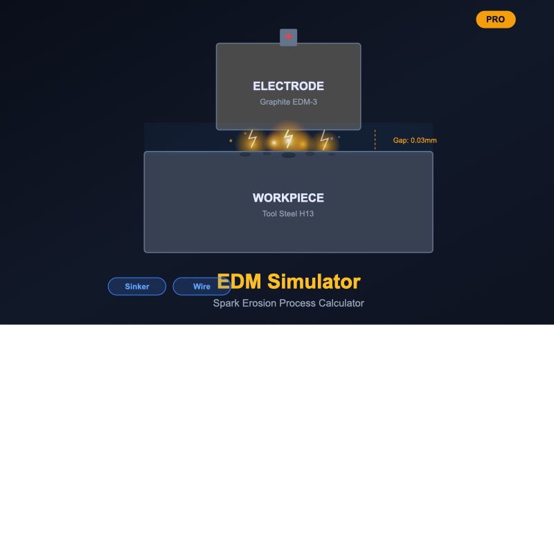 Free EDM (Electrical Discharge Machining) Simulator | Simulations4All
