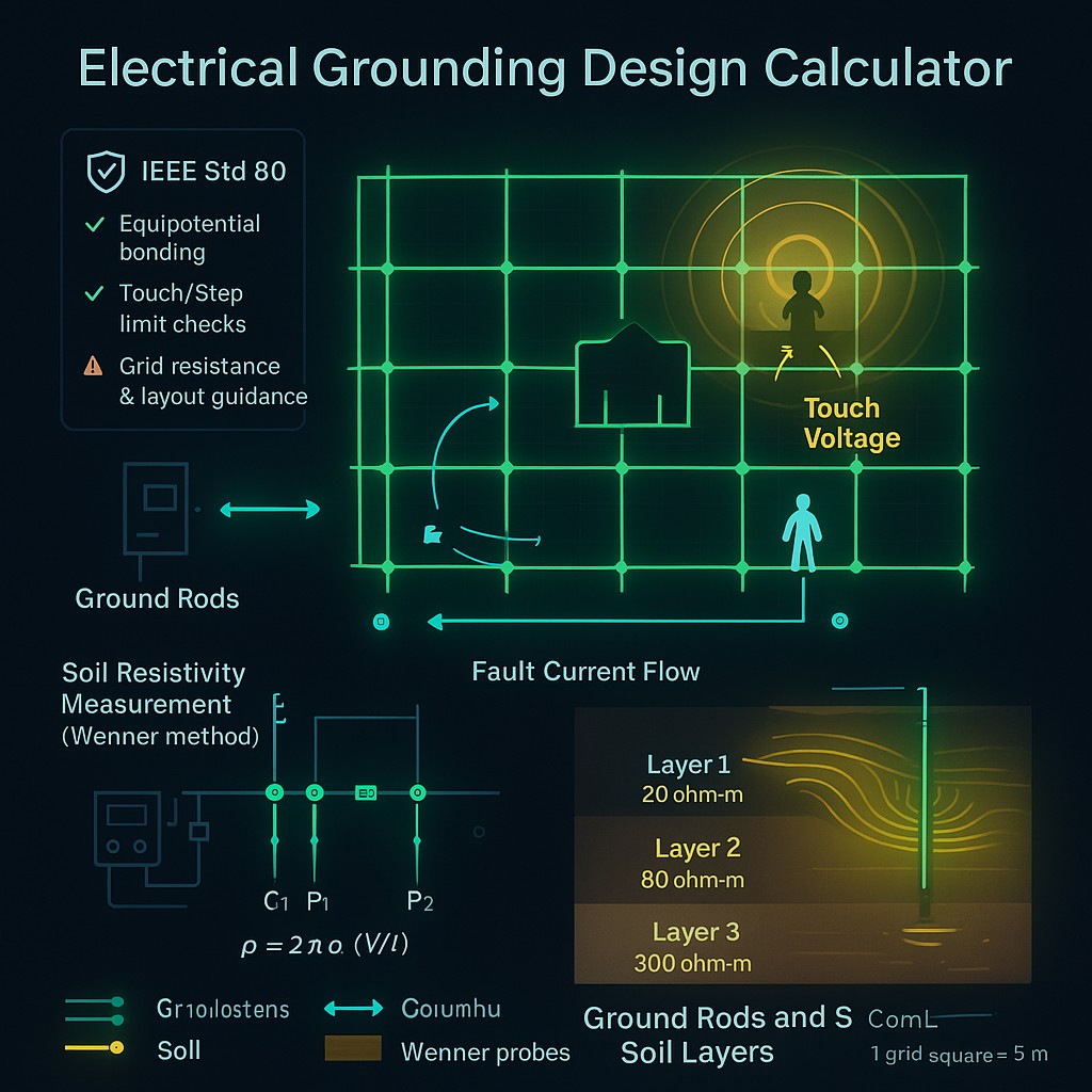 Free Electrical Grounding Design Calculator | Simulations4All