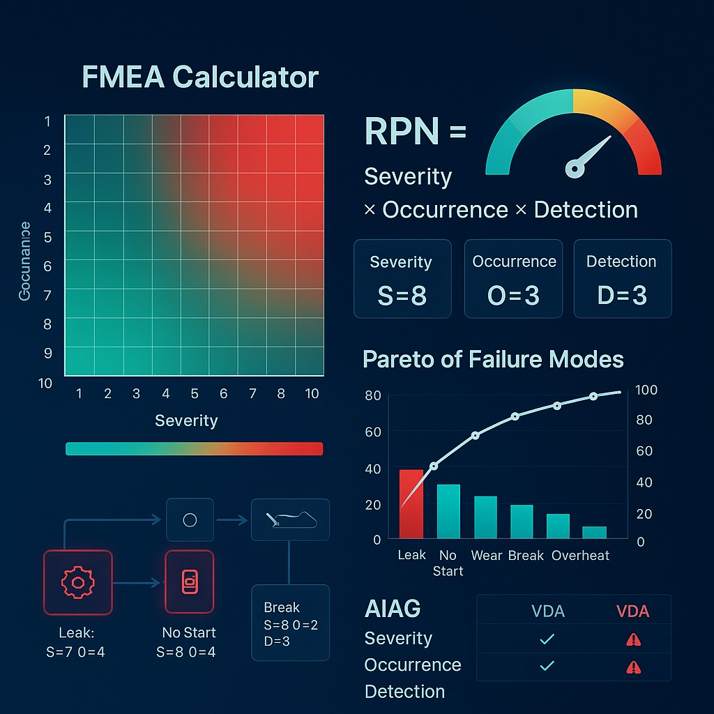 Free FMEA Calculator — Failure Mode and Effects Analysis | Simulations4All