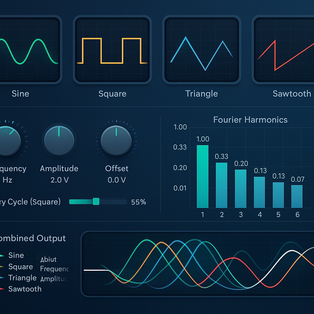 Free Function Generator & Waveform Synthesizer | Simulations4All