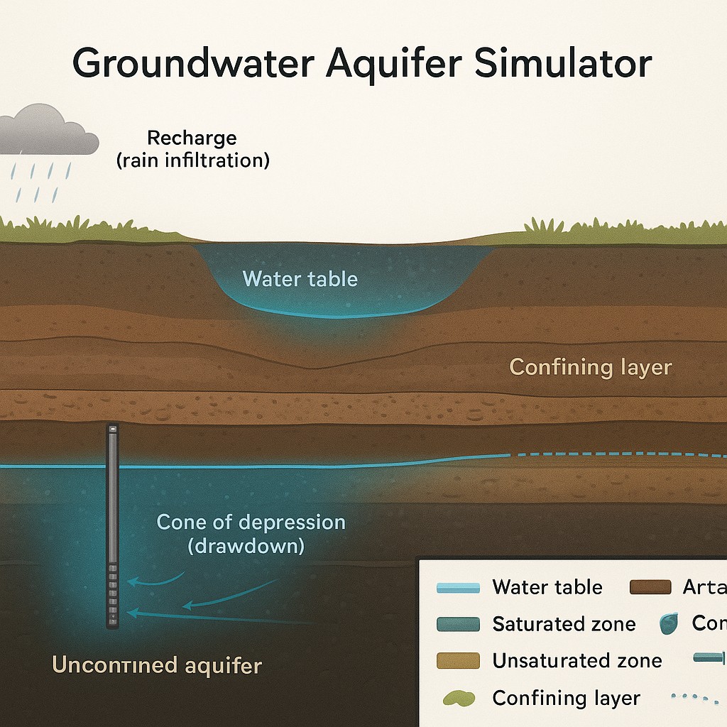 Free Groundwater Flow & Aquifer Simulator | Simulations4All