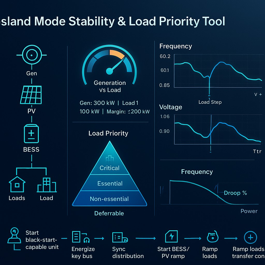 Free Island Mode Stability & Load Priority Tool: Simulate Microgrid ...