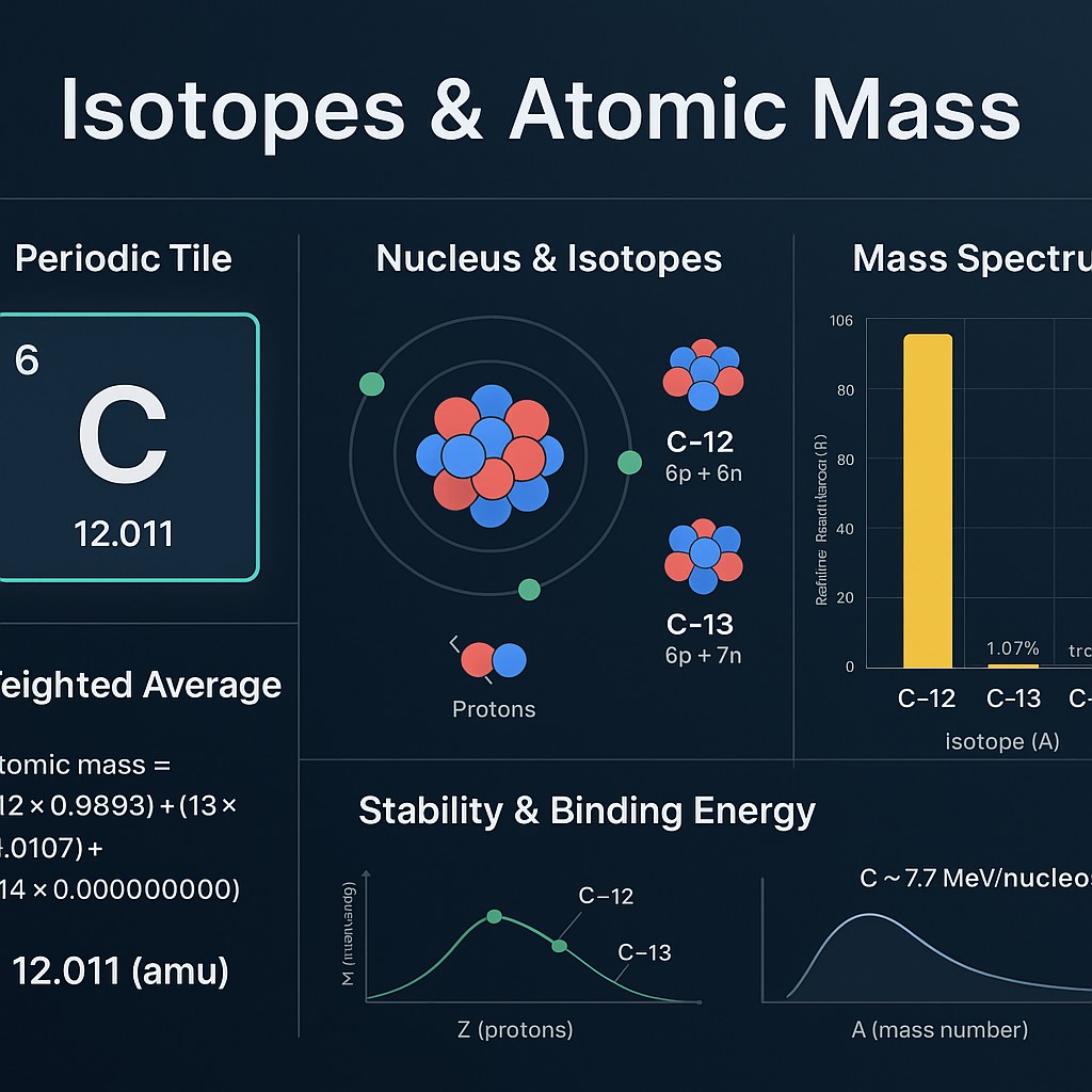 Free Isotopes Calculator: Interactive Atomic Mass and Isotope Abundance ...