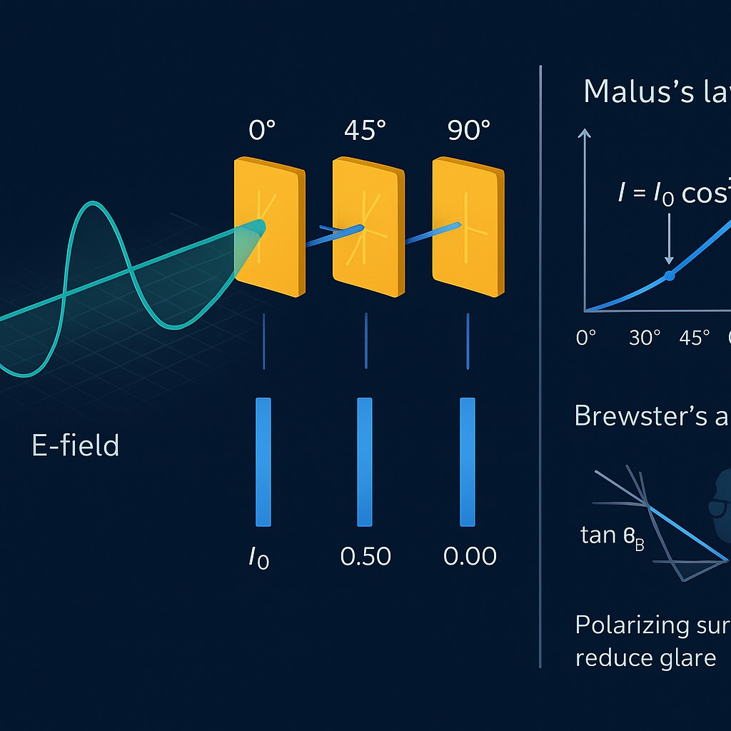 Free Light Polarization Calculator: Interactive Malus's Law and ...