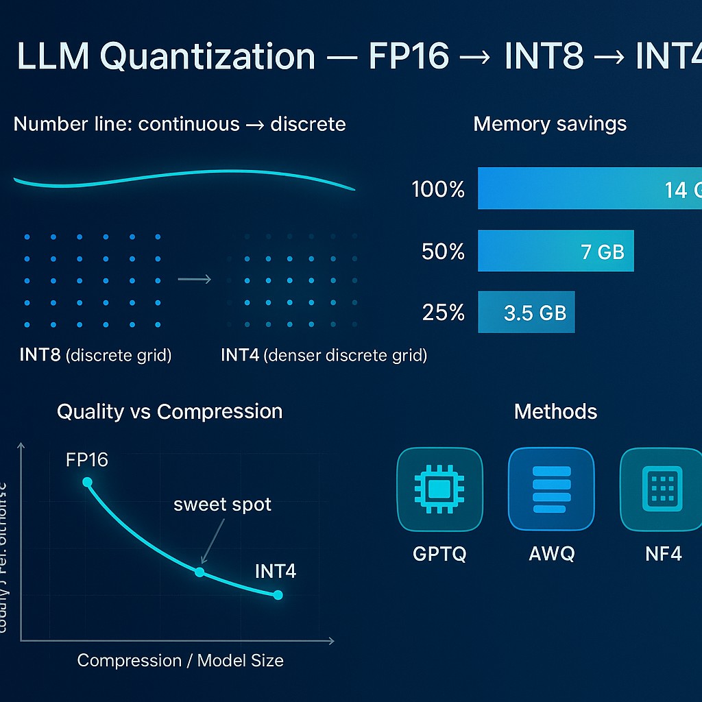 LLM Quantization Explainer — Quality vs Memory vs Speed | Simulations4All