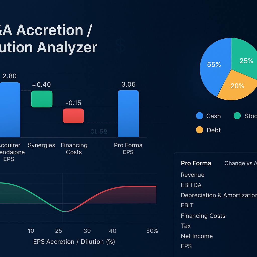Free M&A Accretion/Dilution Analyzer | Simulations4All