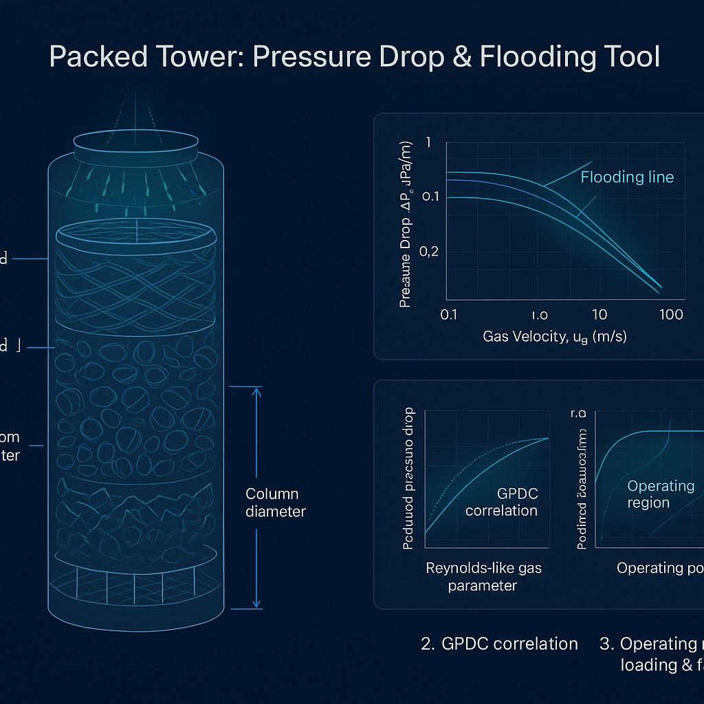Free Packed Tower Pressure Drop Flooding Calculator: GPDC Hydraulic ...