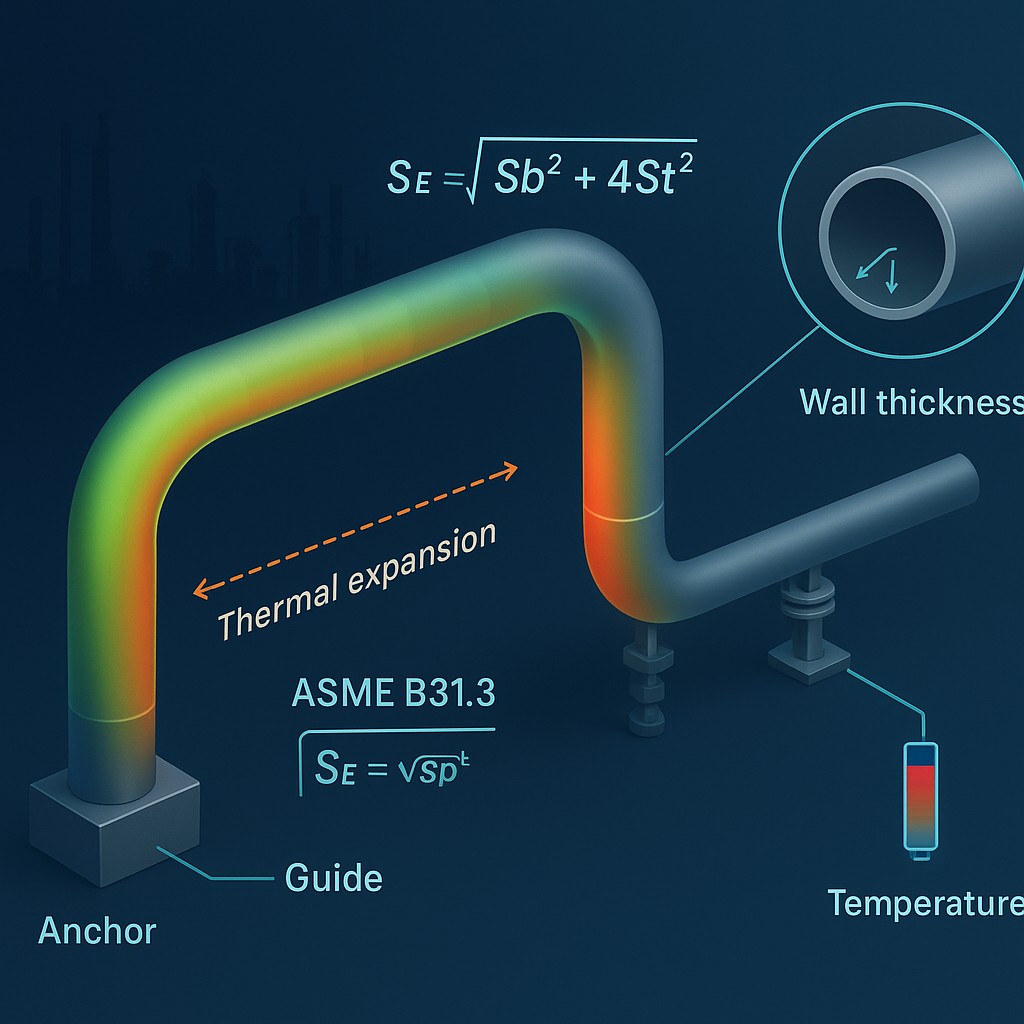 Free Pipe Stress Analysis Calculator (ASME B31.3) | Simulations4All