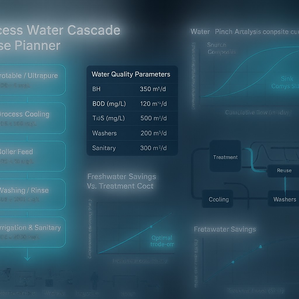 Free Process Water Cascade Reuse Planner | Simulations4All