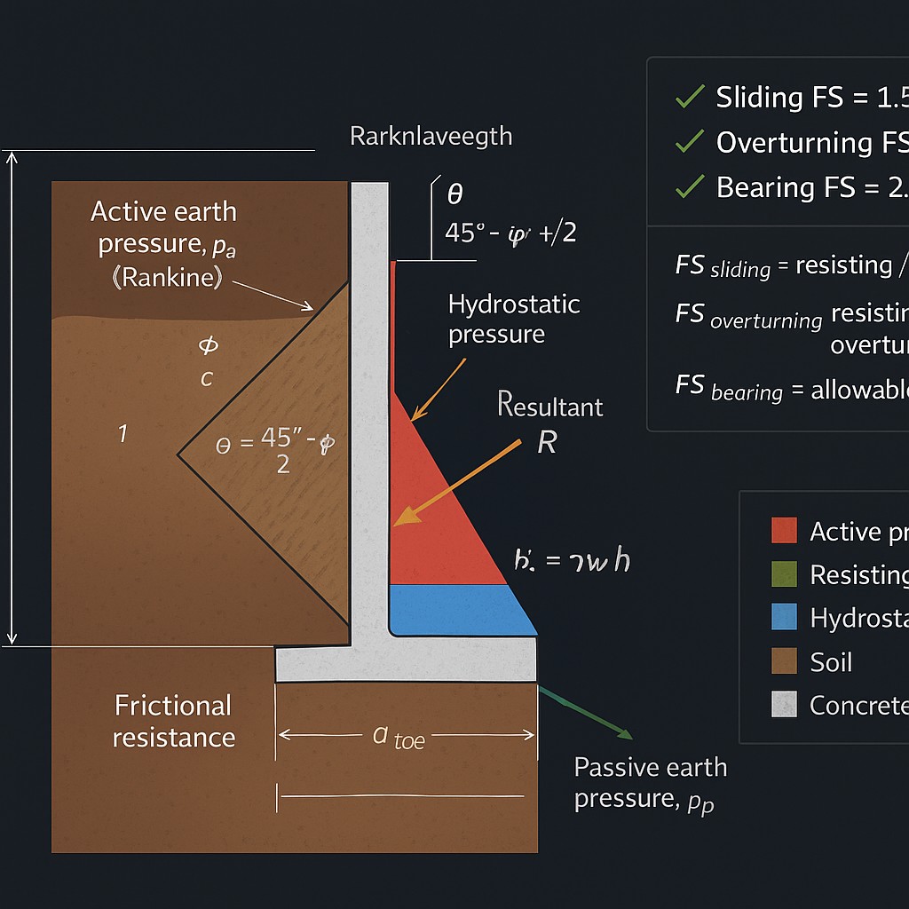 Free Retaining Wall Design Calculator | Simulations4All