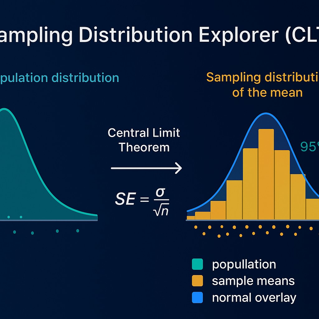 Free Sampling Distribution Calculator: Interactive CLT and Sample Mean ...