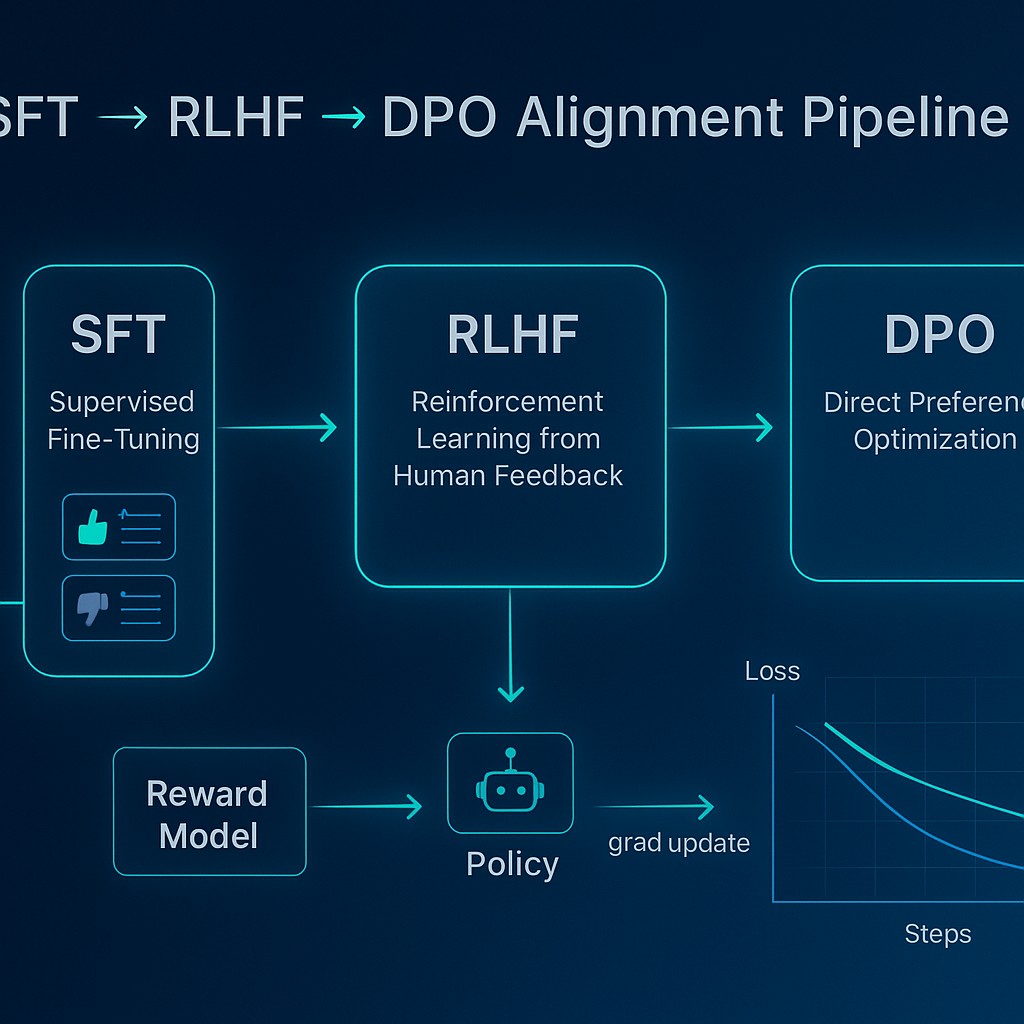 Free SFT → RLHF → DPO Alignment Pipeline Simulator | Simulations4All