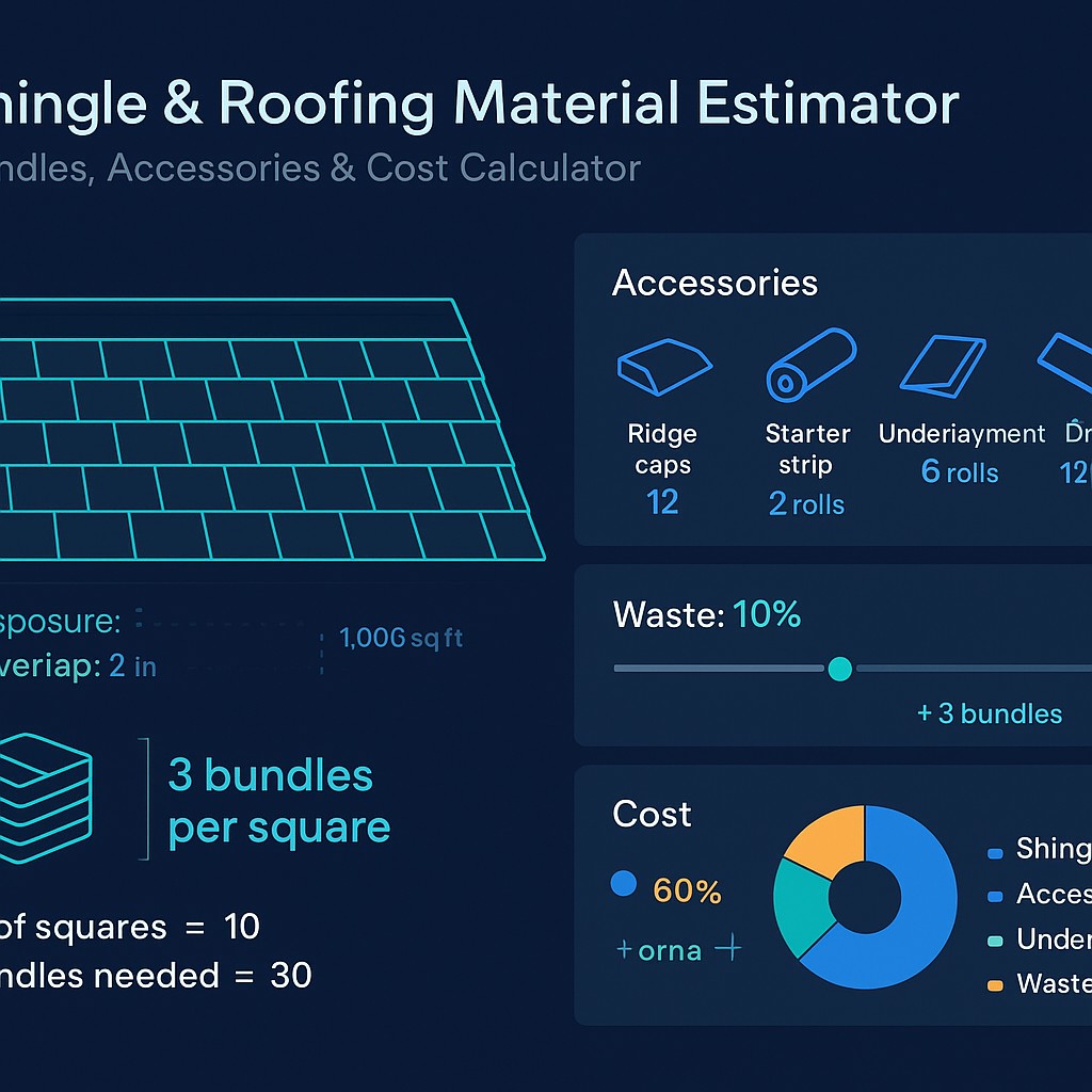 Free Shingle & Roofing Material Estimator: Bundles, Accessories & Cost ...