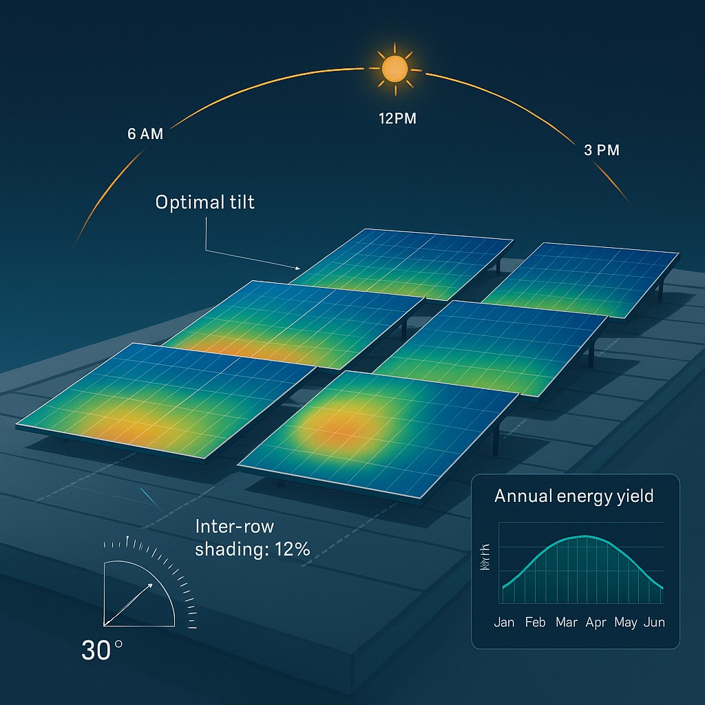 Solar Panel Array Tilt & Shading Optimizer | Simulations4All