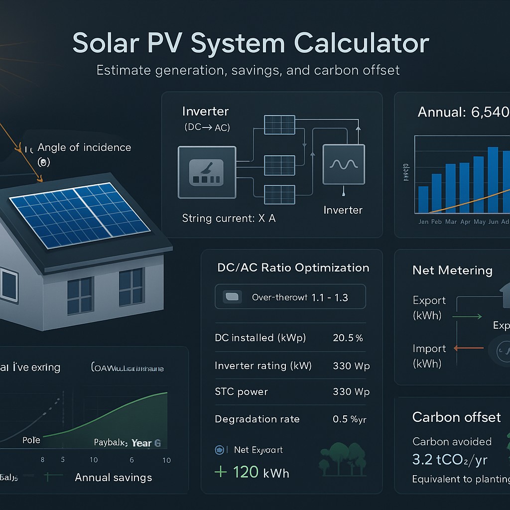 Free Solar PV System Calculator | Simulations4All