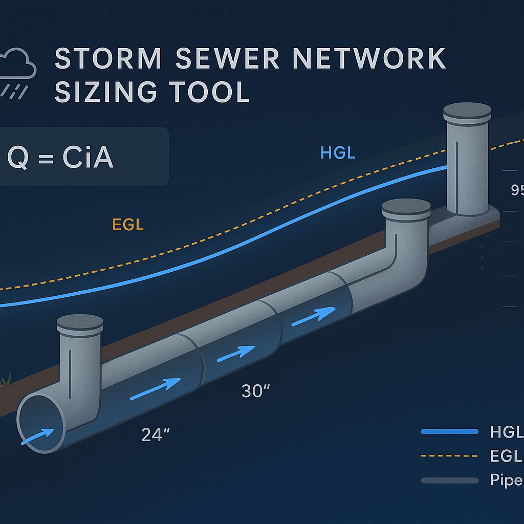 Free Storm Sewer Network Sizing Tool | Simulations4All