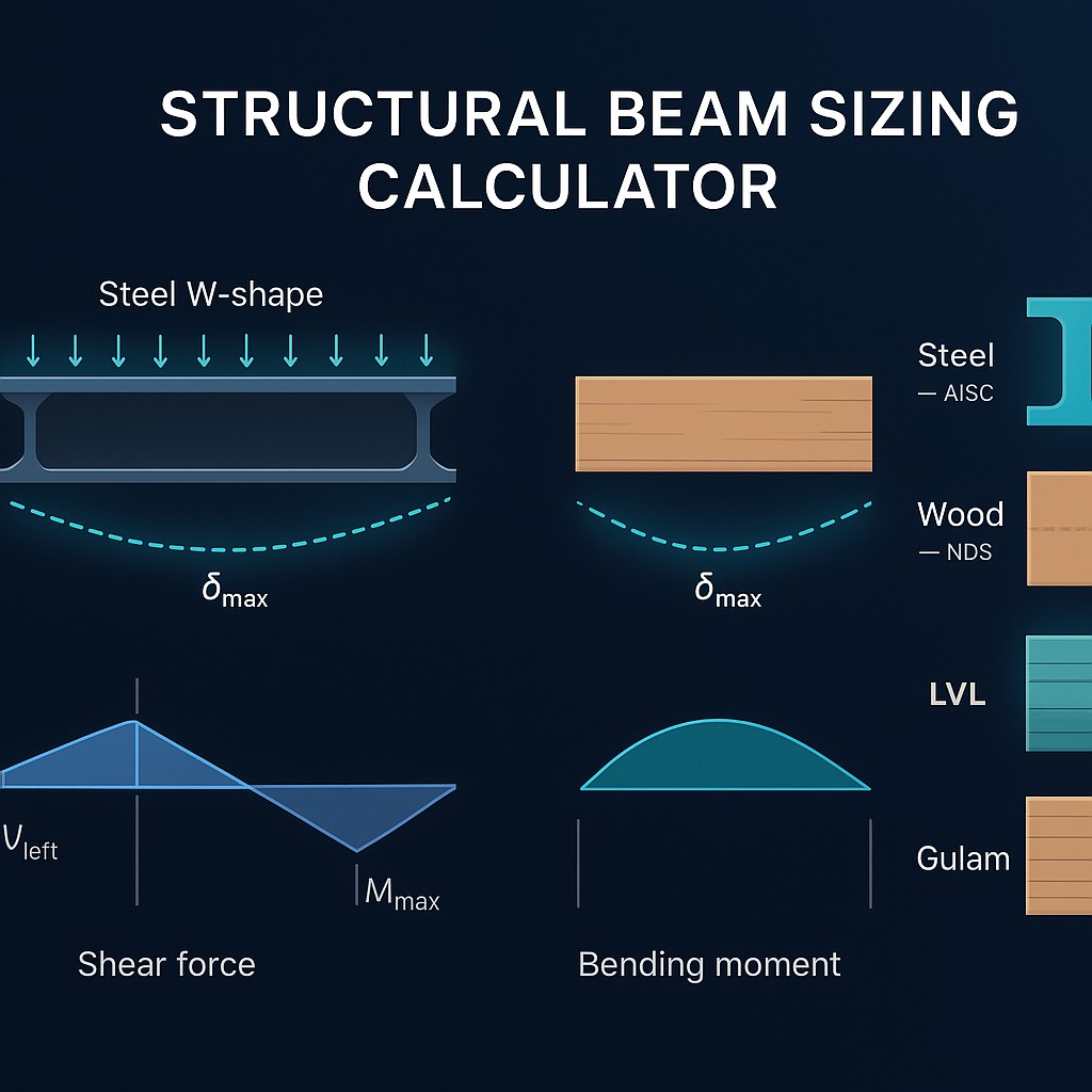 Free Structural Beam Sizing Calculator | Simulations4All