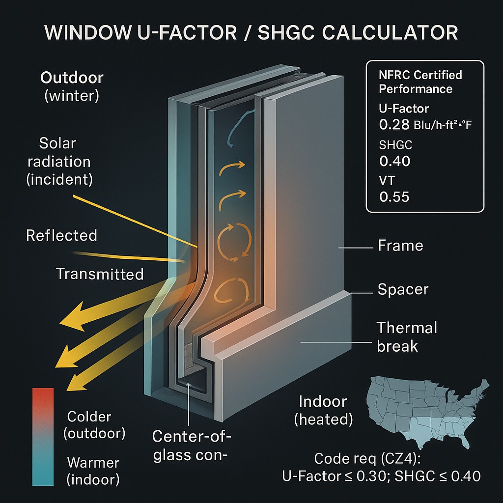 Free Window U-Factor / SHGC Calculator | Simulations4All